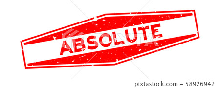 Grunge red absolute word hexagon rubber seal stamp - Stock Illustration ...