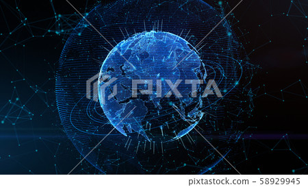 Digital data global network connections - Stock Illustration [58929945 ...