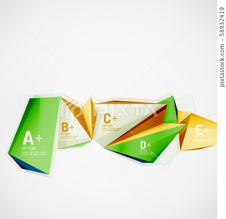 Low poly design 3d style, origami template with... - Stock Illustration ...