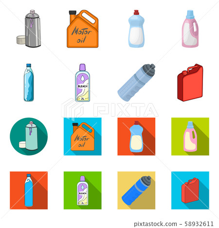 Vector design of plastic and container logo.... - Stock Illustration ...