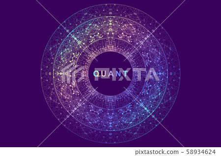 Circular quantum computer technology concept.... - Stock Illustration ...