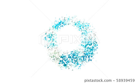 CG particles Triangle confetti spreading in a... - Stock Illustration ...