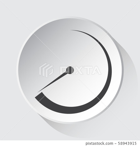 dial symbol - simple gray icon on white button-插圖素材 [58943915] - PIXTA圖庫