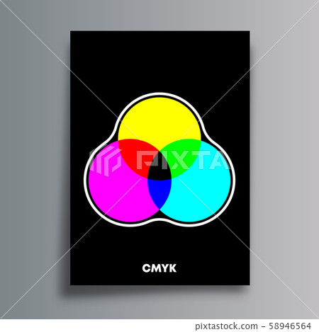 CMYK color model poster for flyer, brochure cover, - Stock Illustration ...