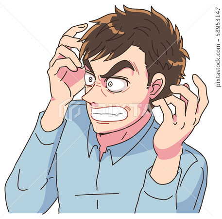 Shock shock anger emotional male - Stock Illustration [58953147] - PIXTA