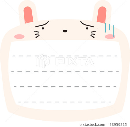 Cat notepad frame frame cute illustration... - Stock Illustration ...