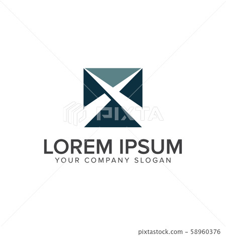 letter x. square logo design concept template - Stock Illustration ...