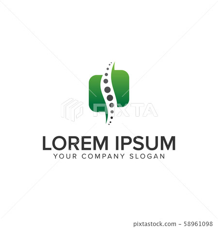 spinal column logo. medicine pharmacy herbal logo - Stock Illustration ...