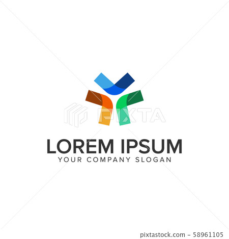 abstract business finance logo. partner design - Stock Illustration ...