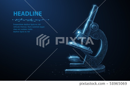 Microscope. Abstract vector 3d professional... - Stock Illustration ...