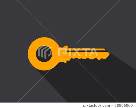 Key vector icon in flat style - Stock Illustration [58966060] - PIXTA