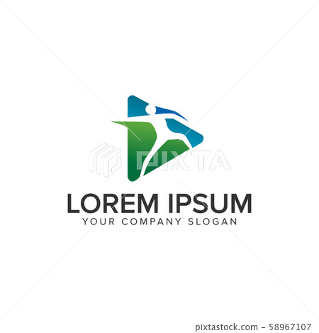 people activity Logo design concept template - Stock Illustration ...