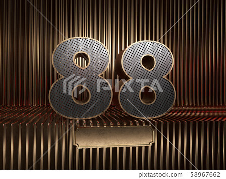 number 88 with small holes-插圖素材 [58967662] - PIXTA圖庫