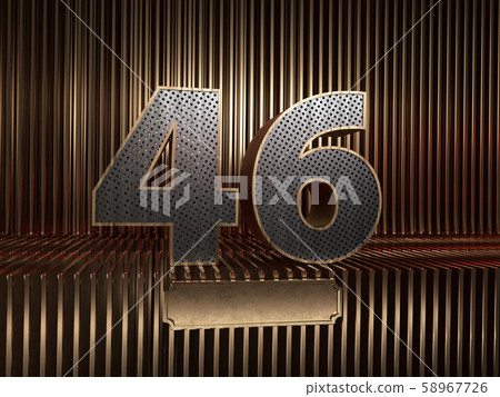 number 46 with small holes - Stock Illustration [58967726] - PIXTA