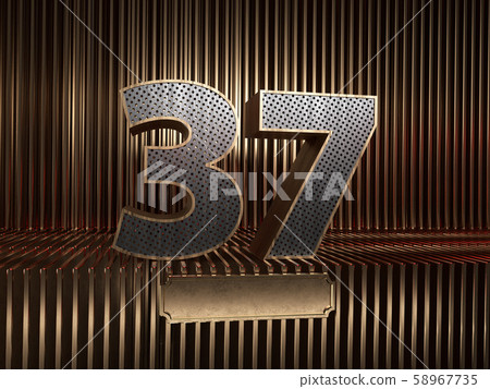 number 37 with small holes - Stock Illustration [58967735] - PIXTA
