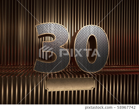 number 30 with small holes - Stock Illustration [58967742] - PIXTA