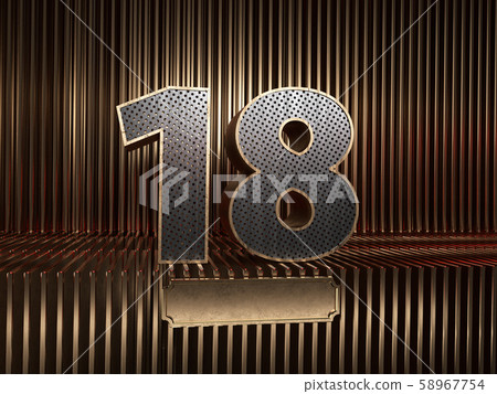 number 18 with small holes - Stock Illustration [58967754] - PIXTA