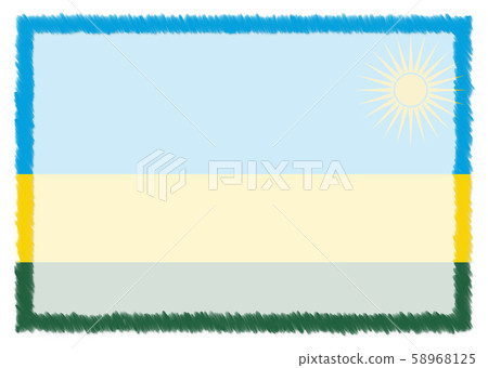 Border made with Rwanda national flag.-插圖素材 [58968125] - PIXTA圖庫