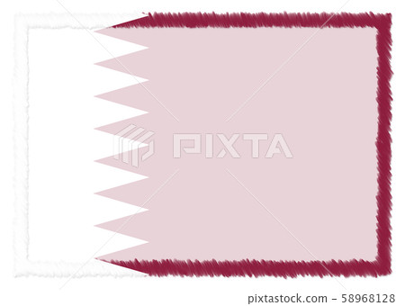 Border made with Qatar national flag. - Stock Illustration [58968128 ...