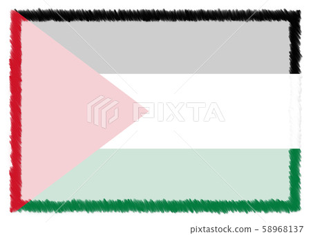 Border made with Palestine national flag. - Stock Illustration ...