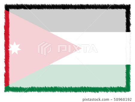 Border made with Jordan national flag. - Stock Illustration [58968192 ...