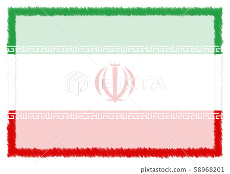 Border made with Iran national flag. - Stock Illustration [58968201 ...