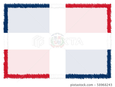 Border made with Dominican Republic national flag. - Stock Illustration ...