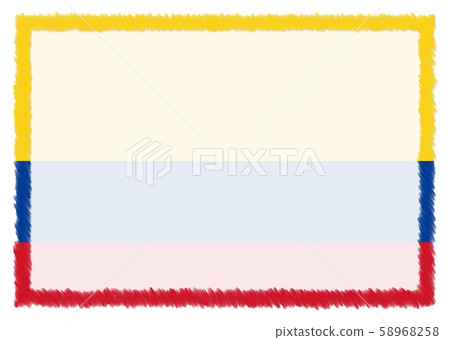 Border made with Colombia national flag. - Stock Illustration [58968258 ...