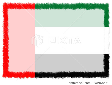 Border made with United Arab Emirates national - Stock Illustration ...