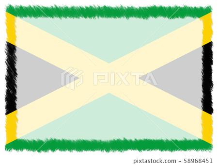 Border made with Jamaica national flag. - Stock Illustration [58968451 ...