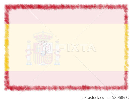 Border made with Spain national flag. - Stock Illustration [58968622 ...
