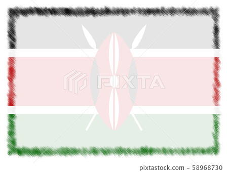 Border made with Kenya national flag. - Stock Illustration [58968730 ...