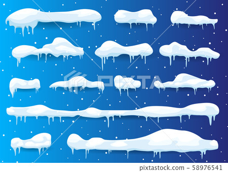 Snow elements vector illustration - Stock Illustration [58976541] - PIXTA