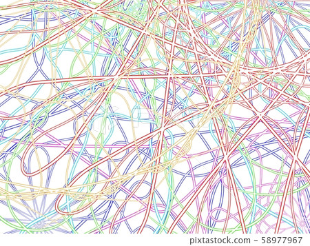 Set of vector colored lines. A web of fine... - Stock Illustration ...