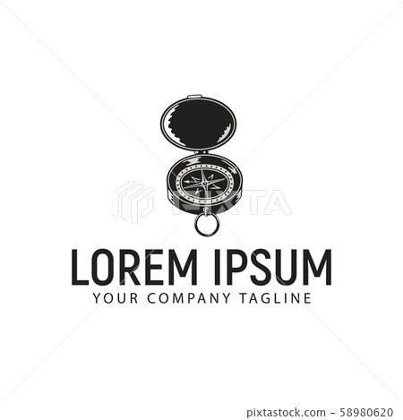 compass retro vintage logo design concept template - Stock Illustration ...