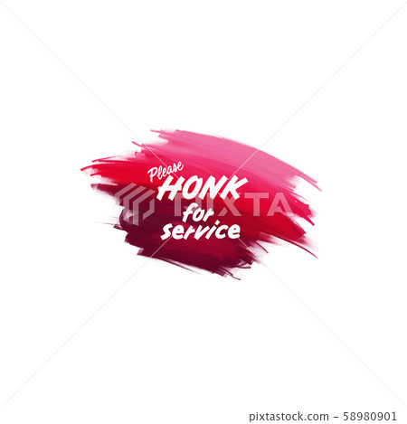 Hand-written lettering brush phrase Honk for - Stock Illustration ...