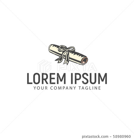 diploma document logo design concept template - Stock Illustration ...