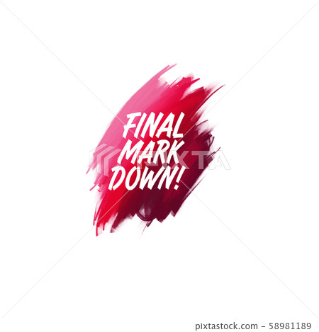 Hand-written lettering brush phrase Final Mark - Stock Illustration ...