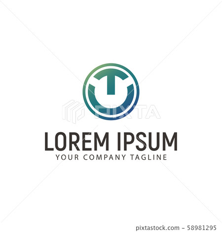 letter T logo. on off button design concept - Stock Illustration ...