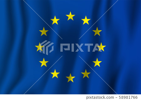European Union realistic waving flag vector - Stock Illustration ...