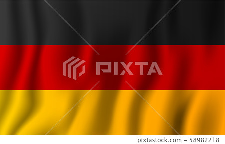 Germany realistic waving flag vector illustration. - Stock Illustration ...