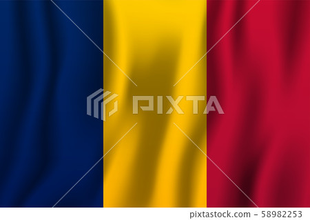 Chad realistic waving flag vector illustration. - Stock Illustration ...