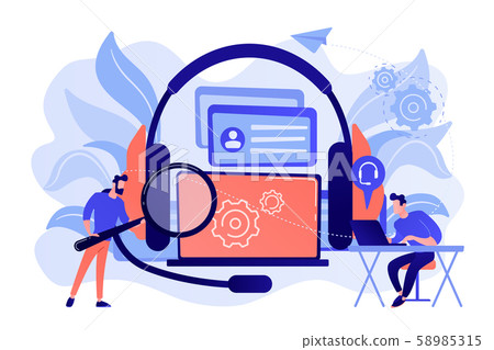 Customer self-service concept vector illustration. - Stock Illustration ...