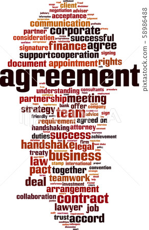 Agreement word cloud - Stock Illustration [58986488] - PIXTA