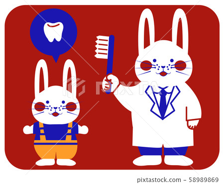 Rabbit dentist and child - Stock Illustration [58989869] - PIXTA