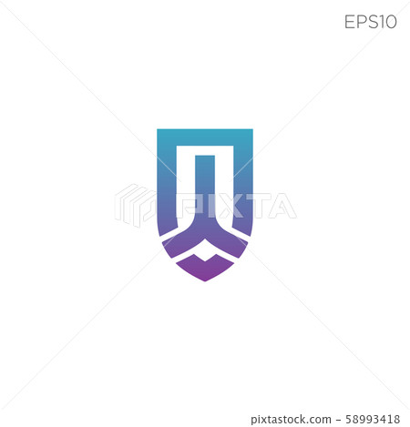 tower and shield logo template vector illustration - Stock Illustration ...