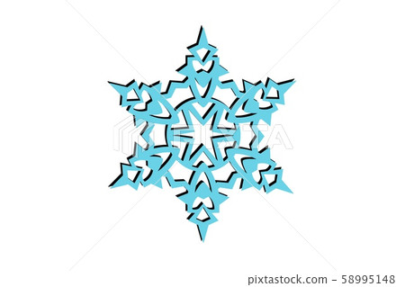 snowflakes logo on white background - Stock Illustration [58995148] - PIXTA