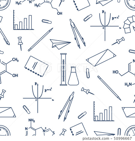 Scientific, educational vector seamless pattern - Stock Illustration ...
