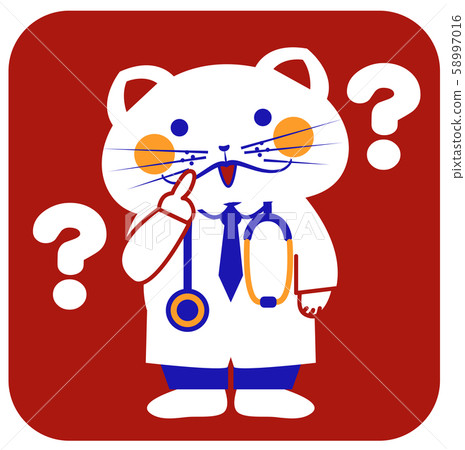 Cat doctor doubt - Stock Illustration [58997016] - PIXTA