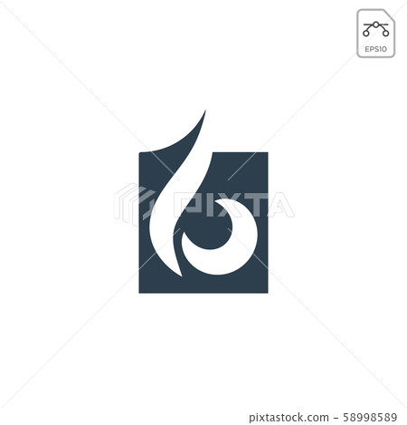 fire flame logo design or minimal icon vector - Stock Illustration ...